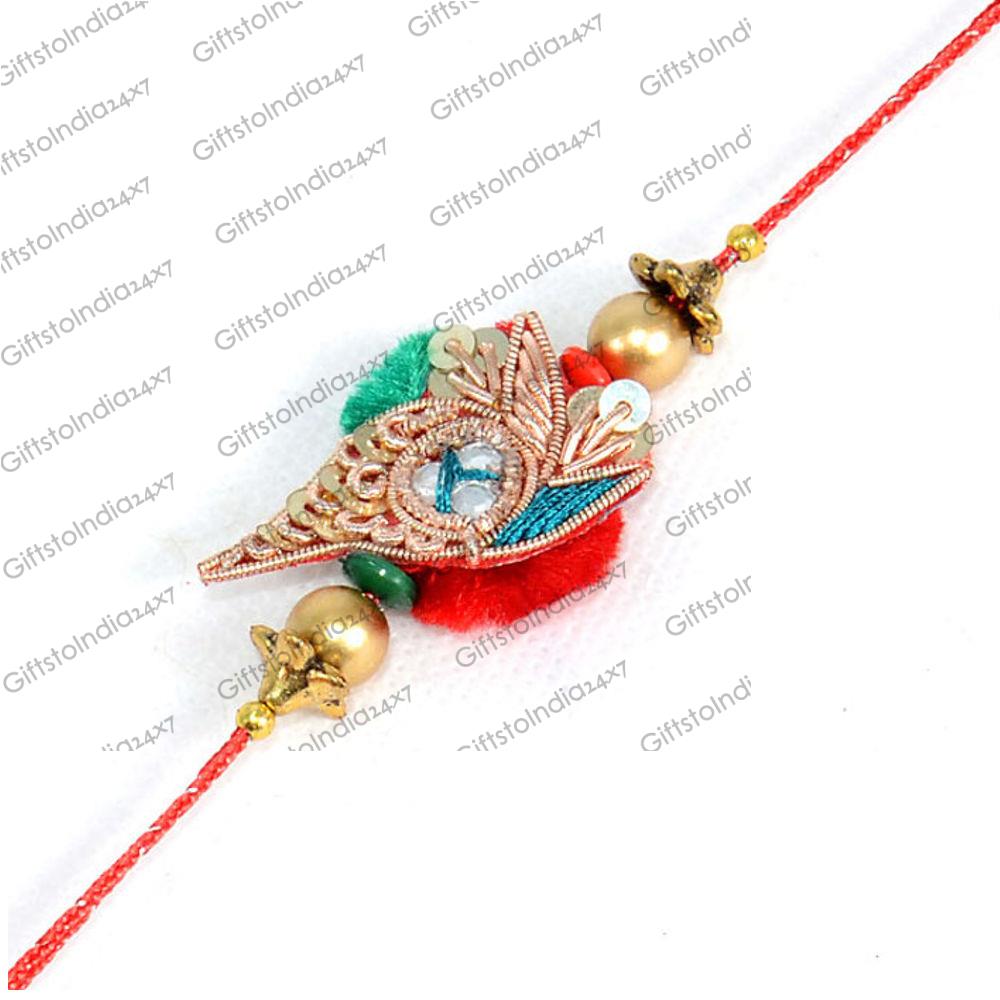 Glamorous Red Rakh on Rakhi