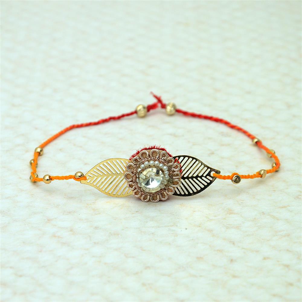 Beautiful Golden Rakhi, Rakhi Threads under $3 on Rakhi