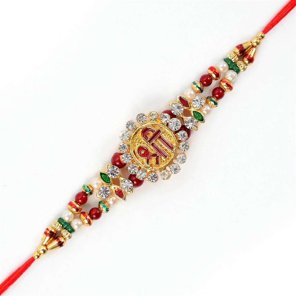 Grand Red Shree Rakhi | Rakhis